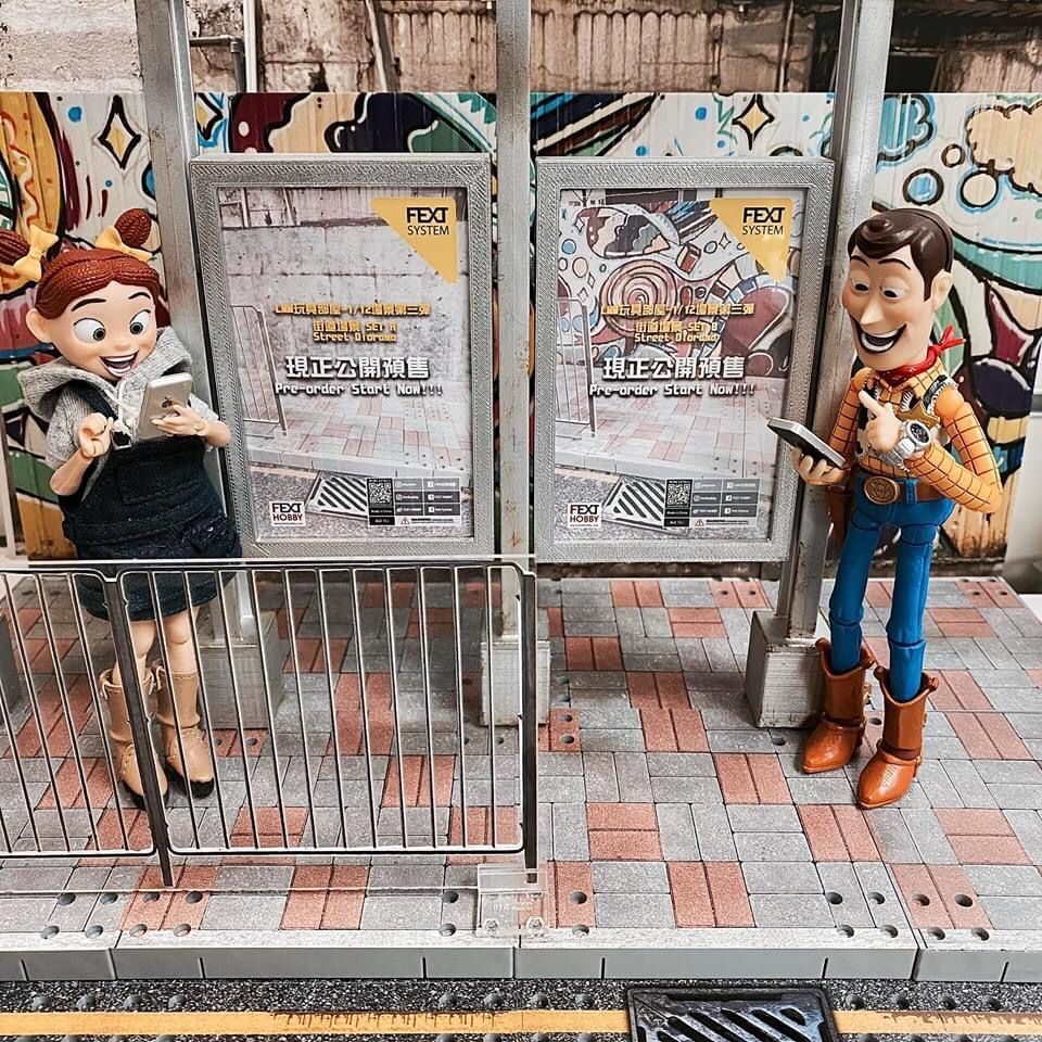 Fext System X Lmm 1:12 “STREET SCENE” - Set B – Fext Hobby